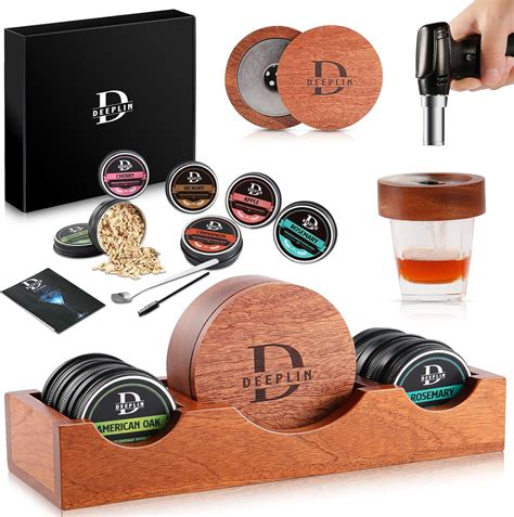 Cocktail Smoker Kit With Torch And Stand 6 Flavors Wood