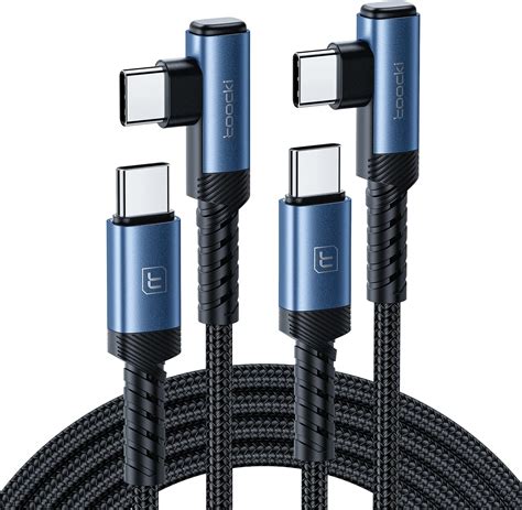 Right Angle Usb C Charging Cable Musb To Usb Type C Cable Fast Charging Braided For Iphone