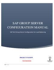 SAP GUI CONFIGURATION FOR LOAD BALANCING Version 2 Pdf SAP GROUP