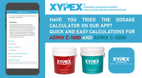 Xypex Australia App Dosage Calculator