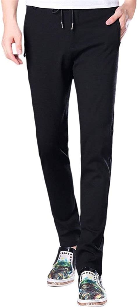 BOLAWOO Pantalones Casuales Elásticos Ajustados De Pantalones Los