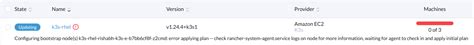 Bug Unable To Provision K3srke2 Downstream Cluster Using Rhel 86