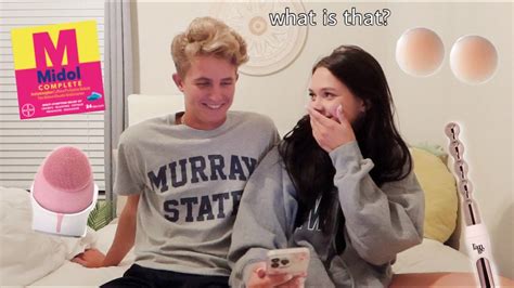 quizzing my boyfriend on GIRL PRODUCTS... - YouTube