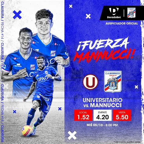 En Vivo Universitario Vs Mannucci Online Vía Golperú A Qué Hora Juegan