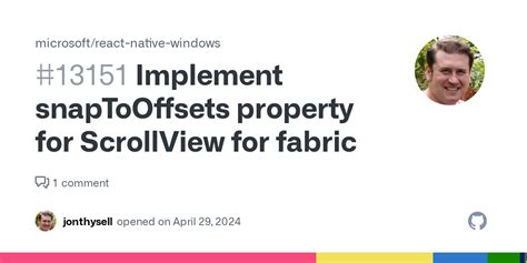 Implement Snaptooffsets Property For Scrollview For Fabric · Issue