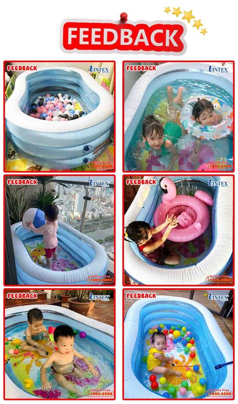 Bể bơi phao mini hình Oval INTEX 57482 - Baby Của Tôi