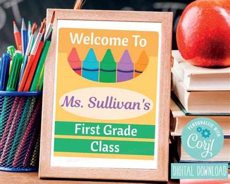 Teacher Sign Editable Teacher Sign Classroom Sign Teacher Door Sign