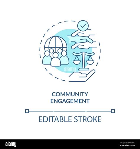 Community Engagement Turquoise Concept Icon Stock Vector Image And Art