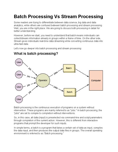 Batch Processing Vs Stream Processing Well You Are In The Right