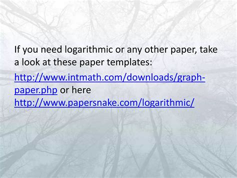 Using Lograrithmic Graph Paper Pptx