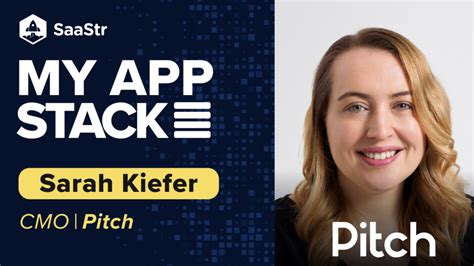 My App Stack Sarah Kiefer Cmo At Pitch Saastr