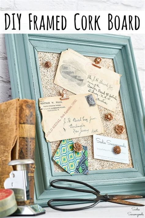 Framed Cork Board From A Picture Frame Framed Cork Board Diy Cork