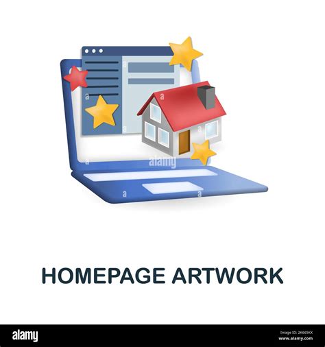 Homepage Artwork Icon 3d Illustration From Web Development Collection Creative Homepage