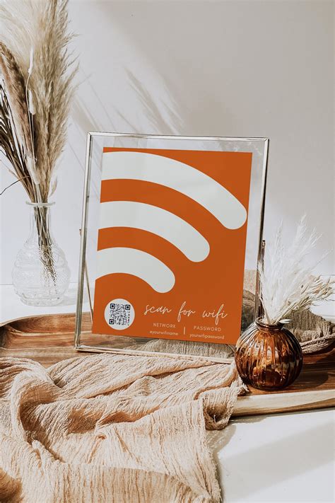 WIFI QR Code Sign Template Scan For WIFI Scan To Connect Sign Wifi Password Sign Wifi