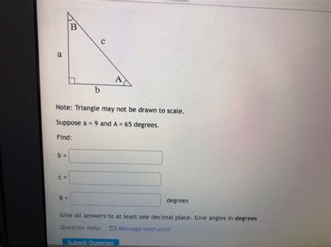 Solved Note Triangle May Not Be Drawn To Scale Suppose A