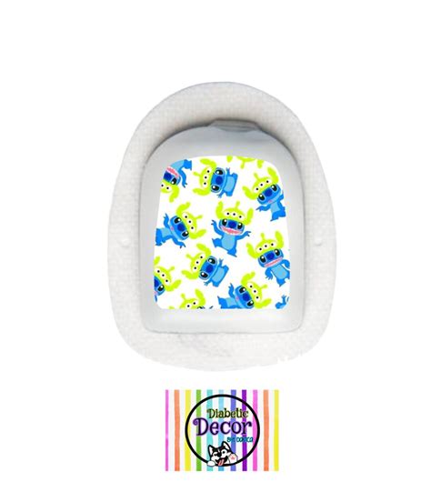 Omnipod Blue Alien Single Omnipod Sticker Diabetes Stickers