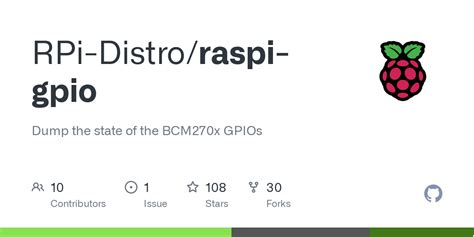github rpi distro raspi gpio dump the state of the bcm270x gpios