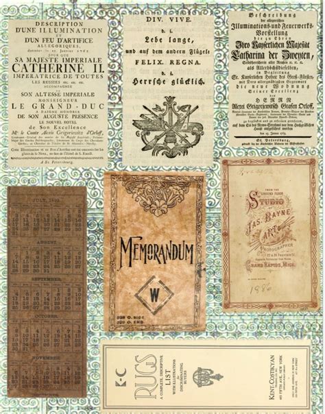 Mini Notepad Covers Antique Printables Etsy