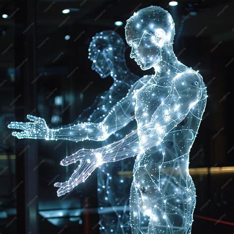 There Is A Man That Is Standing In Front Of A Glass Wall Generative Ai