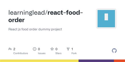 GitHub Learninglead React Food Order React Js Food Order Dummy Project