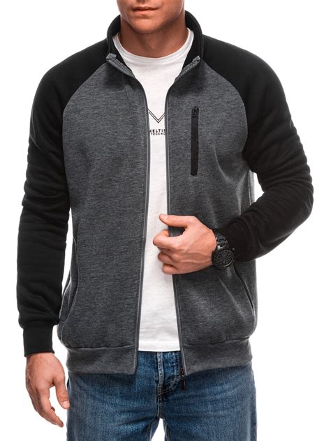 Men S Zip Up Sweatshirt B Navy MODONE Wholesale Clothing For Men