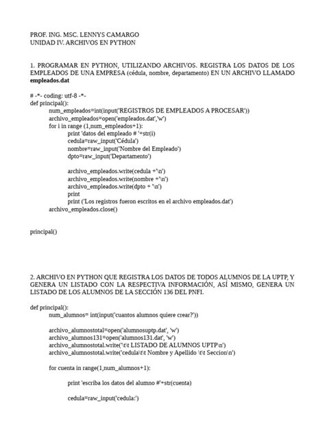 Archivo Python Archivos Ejercicios 1 Pdf