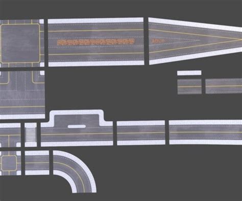 Artstation Modular Road Pack Game Assets