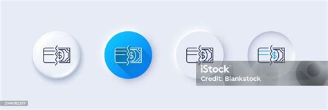 신용 카드 또는 현금 라인 아이콘입니다 지불 방법 서명 선 아이콘 벡터 3차원 형태에 대한 스톡 벡터 아트 및 기타 이미지 3차원 형태 고급 교환 Istock