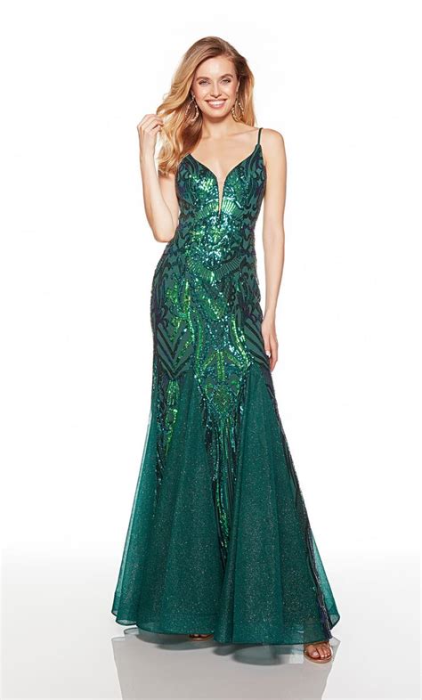 French Novelty Alyce Paris 61420 Sequin Mermaid Prom Dress