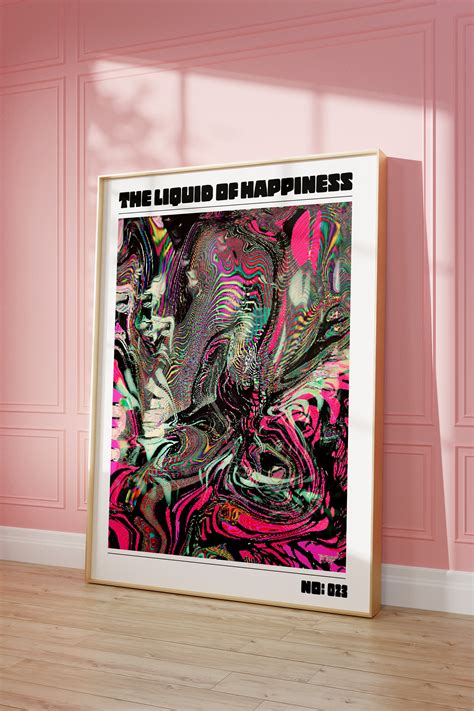 Psychedelic Print Abstract Poster Aesthetic Colorful Home Decor