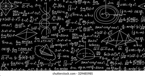 Mathematical Vector Seamless Texture Various Mathematical Stock Vector Royalty Free