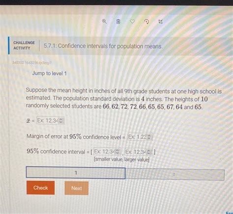 Solved C 3 Challenge Activity 5 7 1 Confidence Intervals