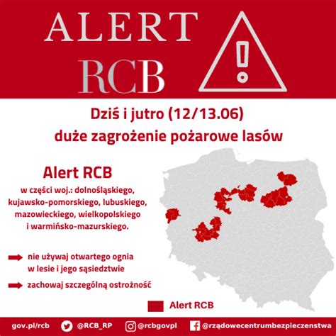 Rządowe Centrum Bezpieczeństwa on Twitter ALERT RCB UWAGA Dziś i jutro