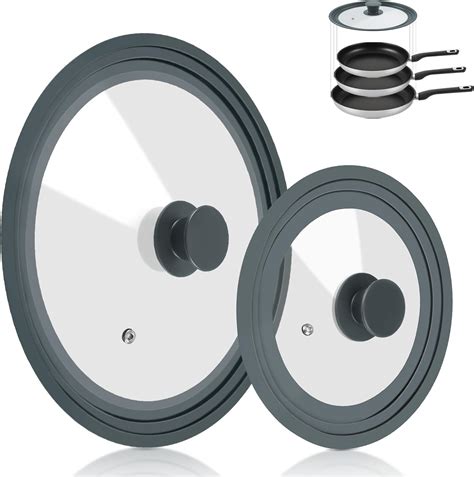 Universal Lid For Pots Pans And Skillets 2 Pack Pan Cover