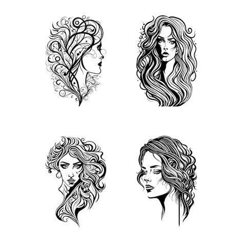 Premium Vector Beautiful Woman Face Hand Drawn Vector Illustration