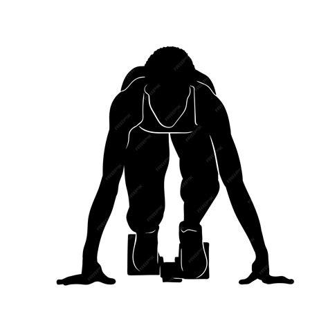 Premium Vector Vector Sprint Silhouette Illustration