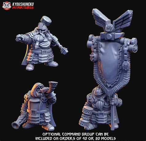 Dwarf Hammerers Resin 3d Printed Miniatures Kyoushuneko Etsy