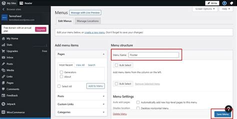 How To Add Terms And Conditions To Your Wordpress Site Termsfeed
