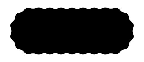 Oval Rectangle With Wavy Edges Rectangular Shape With Curvy Borders Empty Text Box Or Memo