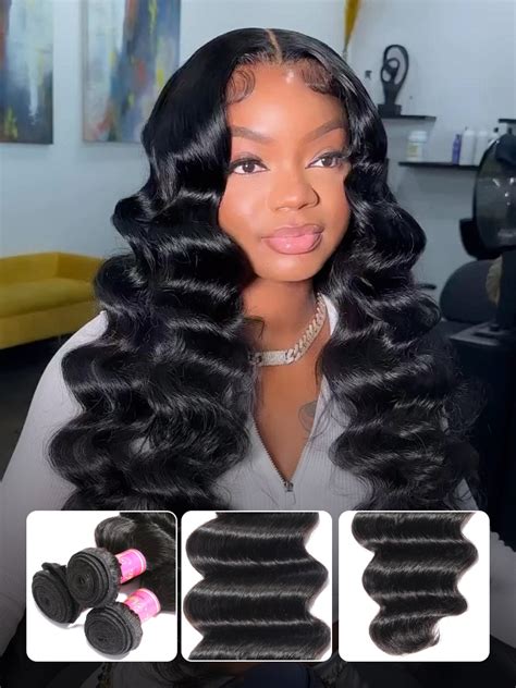 Nadula Loose Deep Virgin Hair 3 Bundles Soft Human Hair