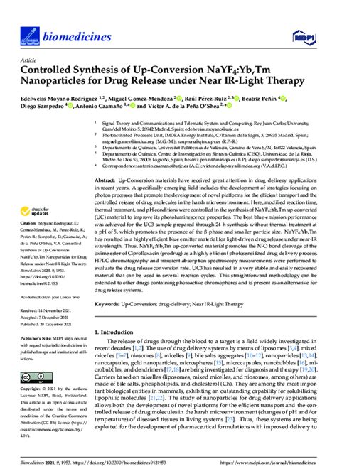 Pdf Controlled Synthesis Of Up Conversion Nayf 4 Ybtm Nanoparticles