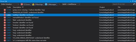 I Am Learning OpenCV After I Set My Visual Studio The Code Can Not Be Compiled OpenCV Q A Forum