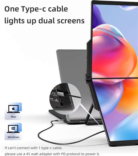 Monitor De Computadora Doble Plegable Extensor De Pantalla Para Laptop