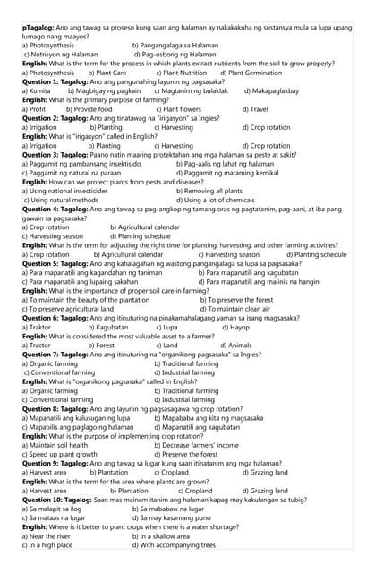 Reviewer Epp Tle Agriculture Grade 6 Q2 Docx