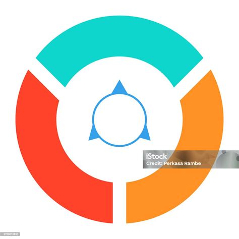 원형 화살표 인포 그래픽은 3 가지 옵션 부품 및 단계별로 제공됩니다 사이클 다이어그램 그래프 퍼즐 프리젠 테이션 및 라운드에 대한 템플릿 0명에 대한 스톡 벡터 아트 및