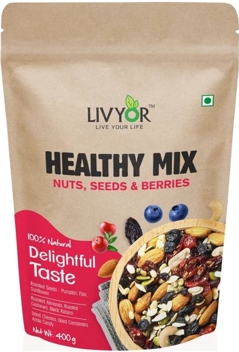 Livyor Healthy Mix Nuts Seeds And Berries Combo Pack Super