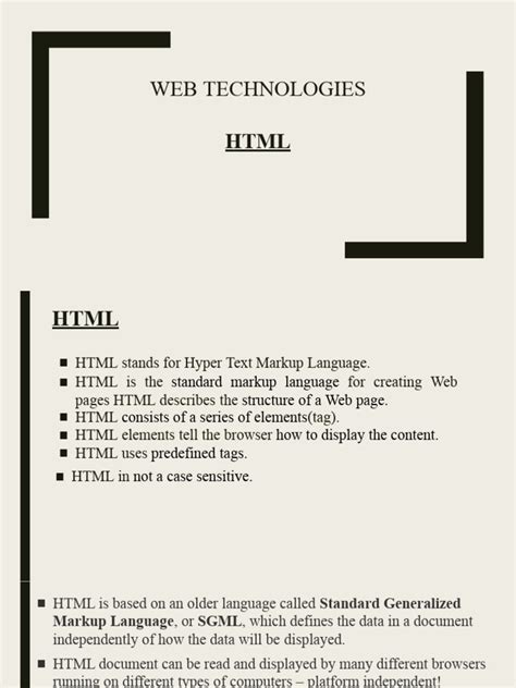 Web Technologies Pdf Html Html Element Web Technologies Pdf Html Html Element