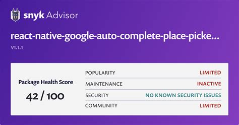 React Native Google Auto Complete Place Picker Npm Package Snyk