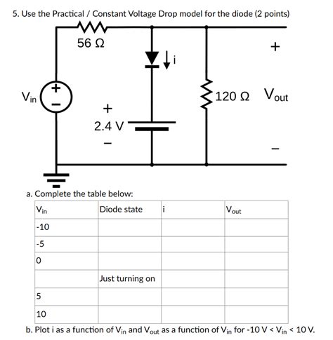 solved use the practical ﻿constant voltage drop model for