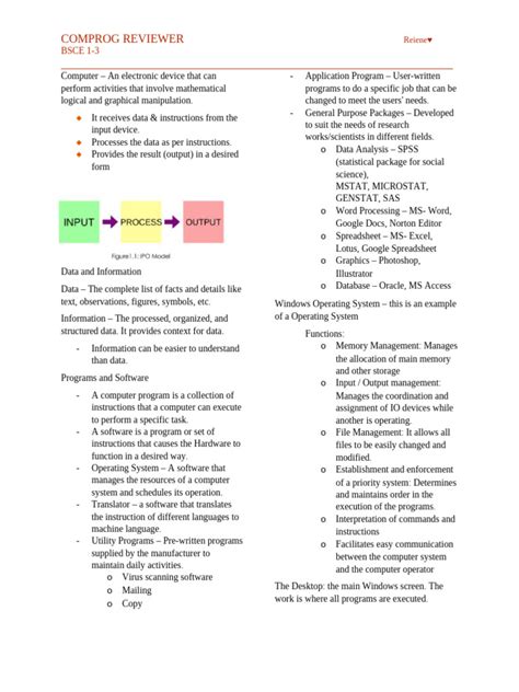 Comprog Reviewer Pdf